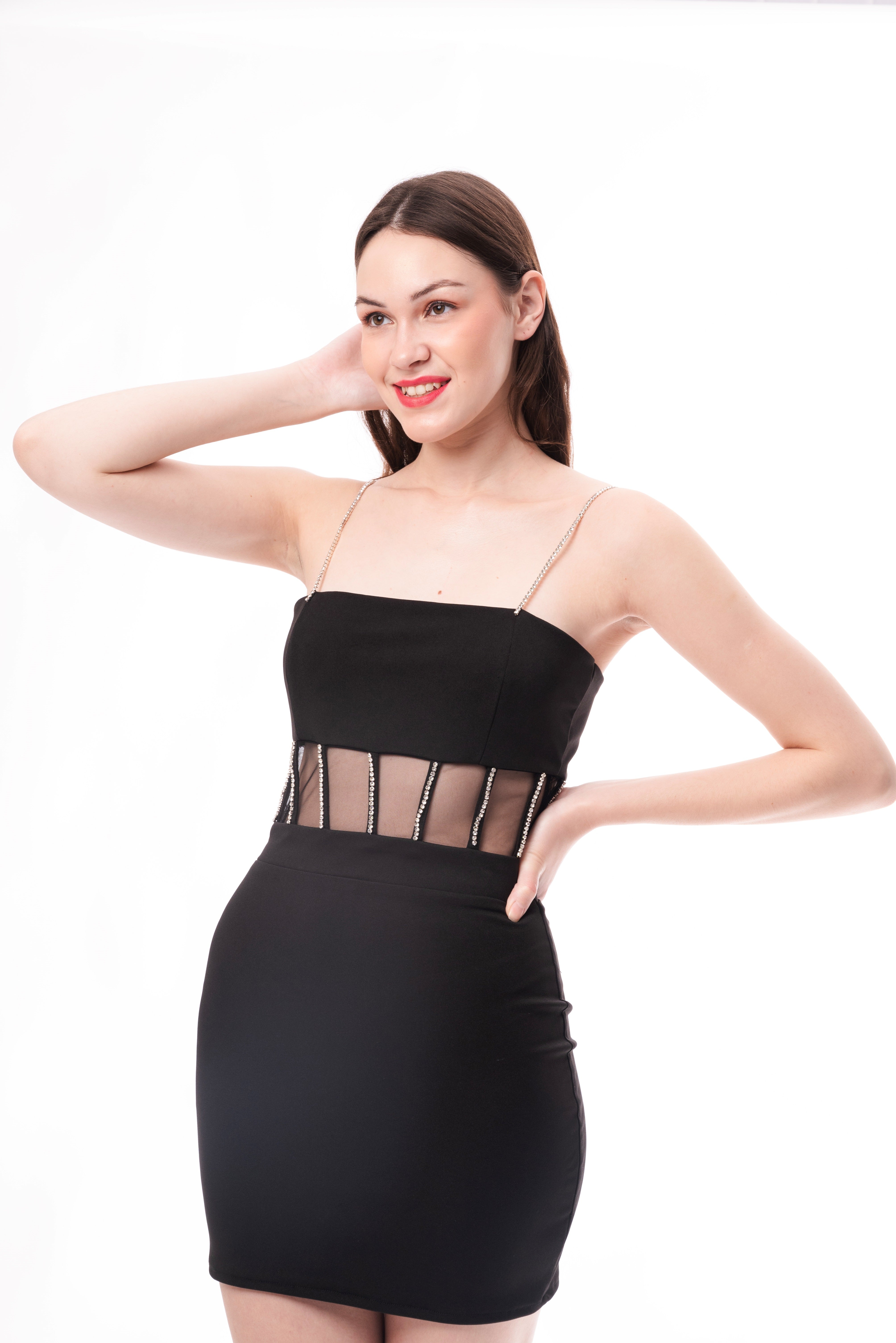 Fray Sparkle Black Dress – Londonsnitch